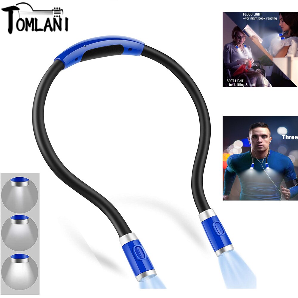 Draagbare Hals Boek Licht Met 4 Led Leeslamp 3 Mod... – Grandado