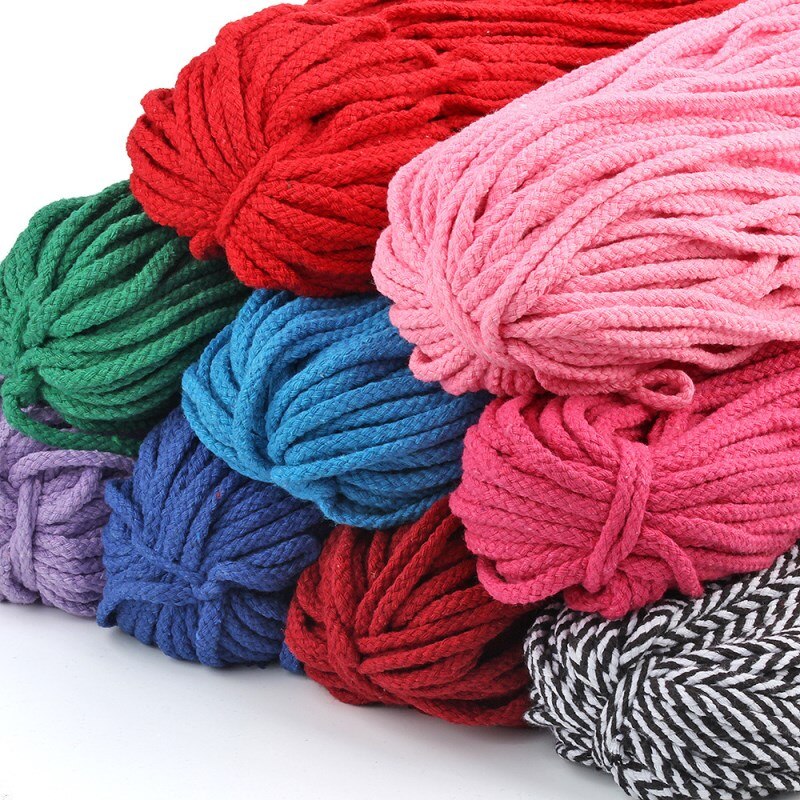 5mm Colored Twisted Cord Rope Cotton Woven Rope Co... – Vicedeal