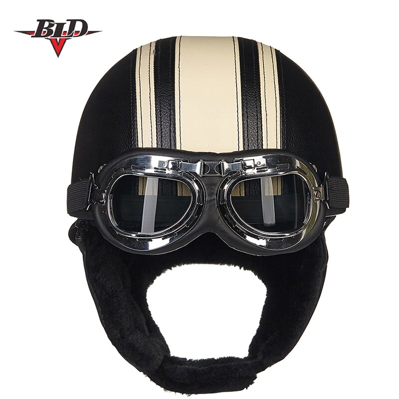 Brand Vintage Motorhelm Open Gezicht Retro Half He... – Vicedeal