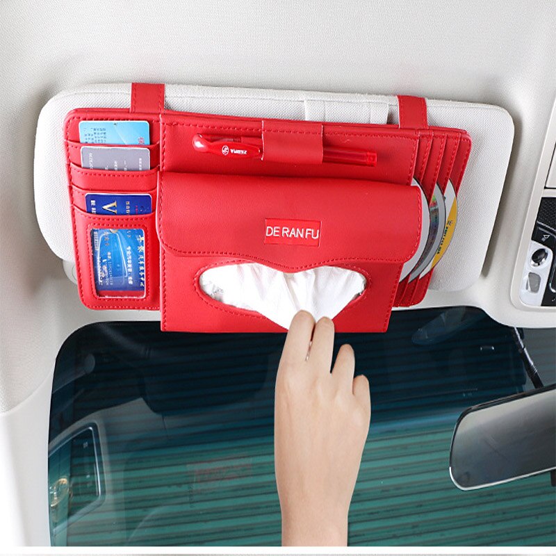 Universal Leather Car Tissue Box Car Sun Visor Typ... – Grandado Universal Leather Car Tissue Box Car Sun Visor Typ... – Grandado