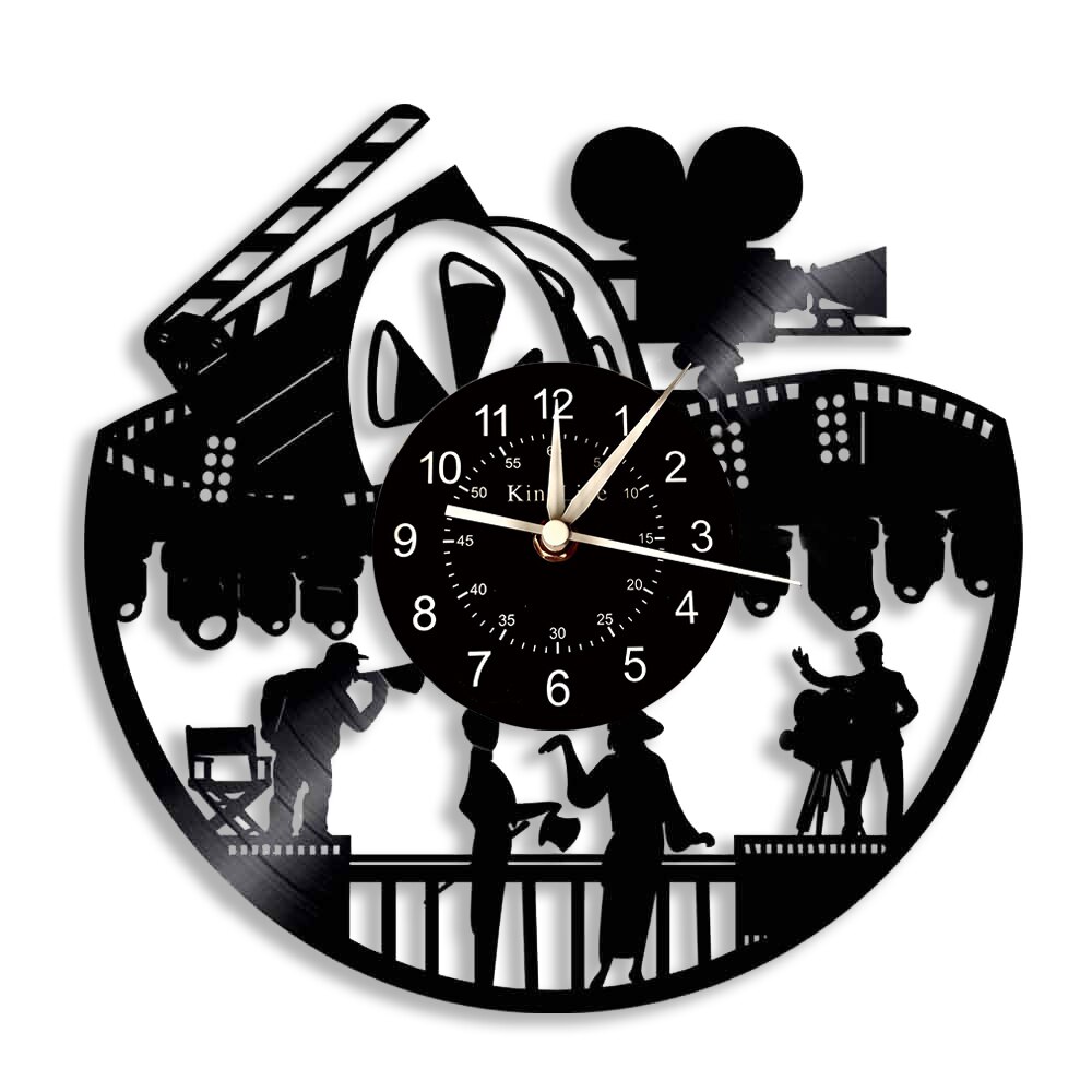 Vintage Cinema Vinyl Record Wall Clock, Home Theat... – Grandado