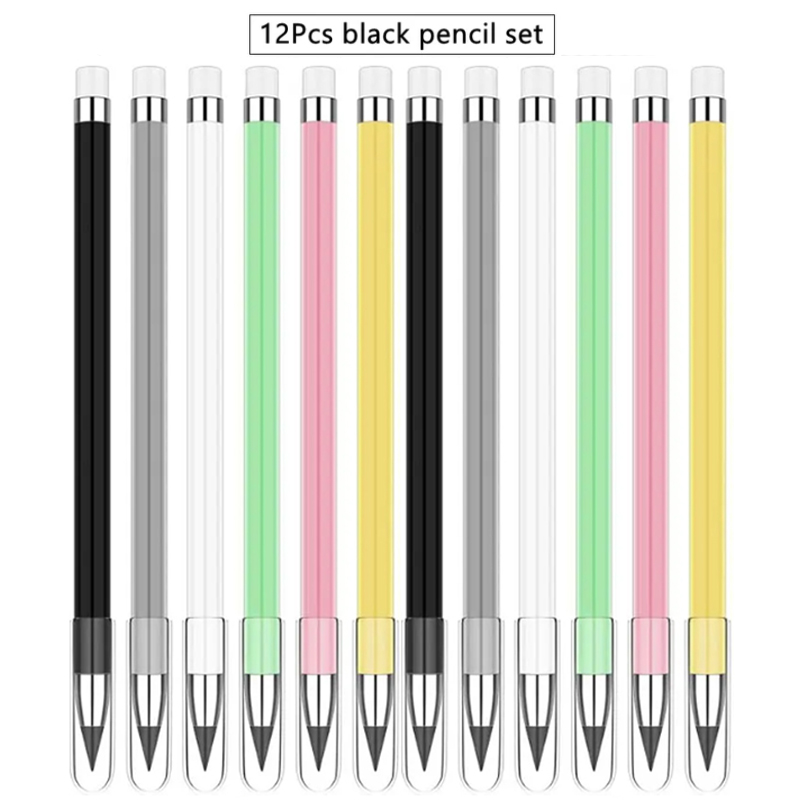 12 Color Pencil Set Cute Drawing Pencil Refill Unl... – Grandado