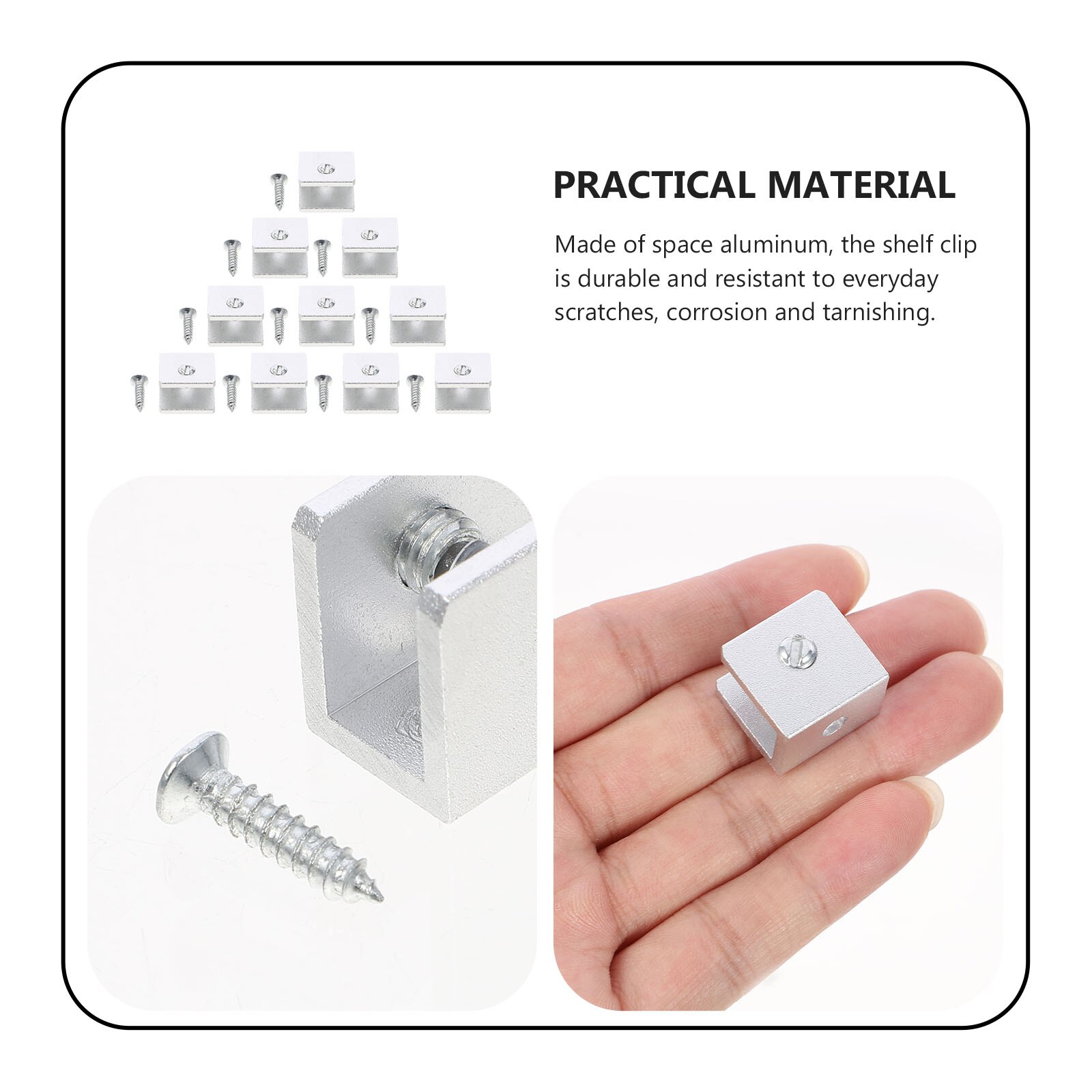 10pcs Fixed Glass Clamp Mirror Clip Shelf Holder H... – Vicedeal