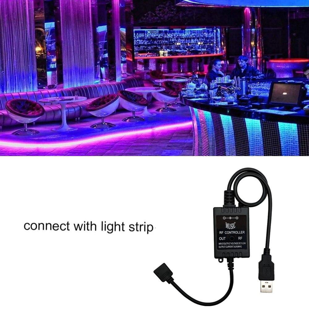 20Schlüssel USB LED RGB Regler DC 5V RF Musik Klan... – Grandado