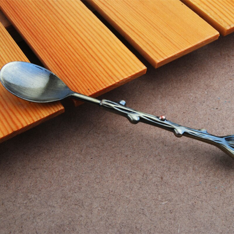 Retro Alloy Crystal Coffee Teaspoon Twig Small Spo... – Vicedeal