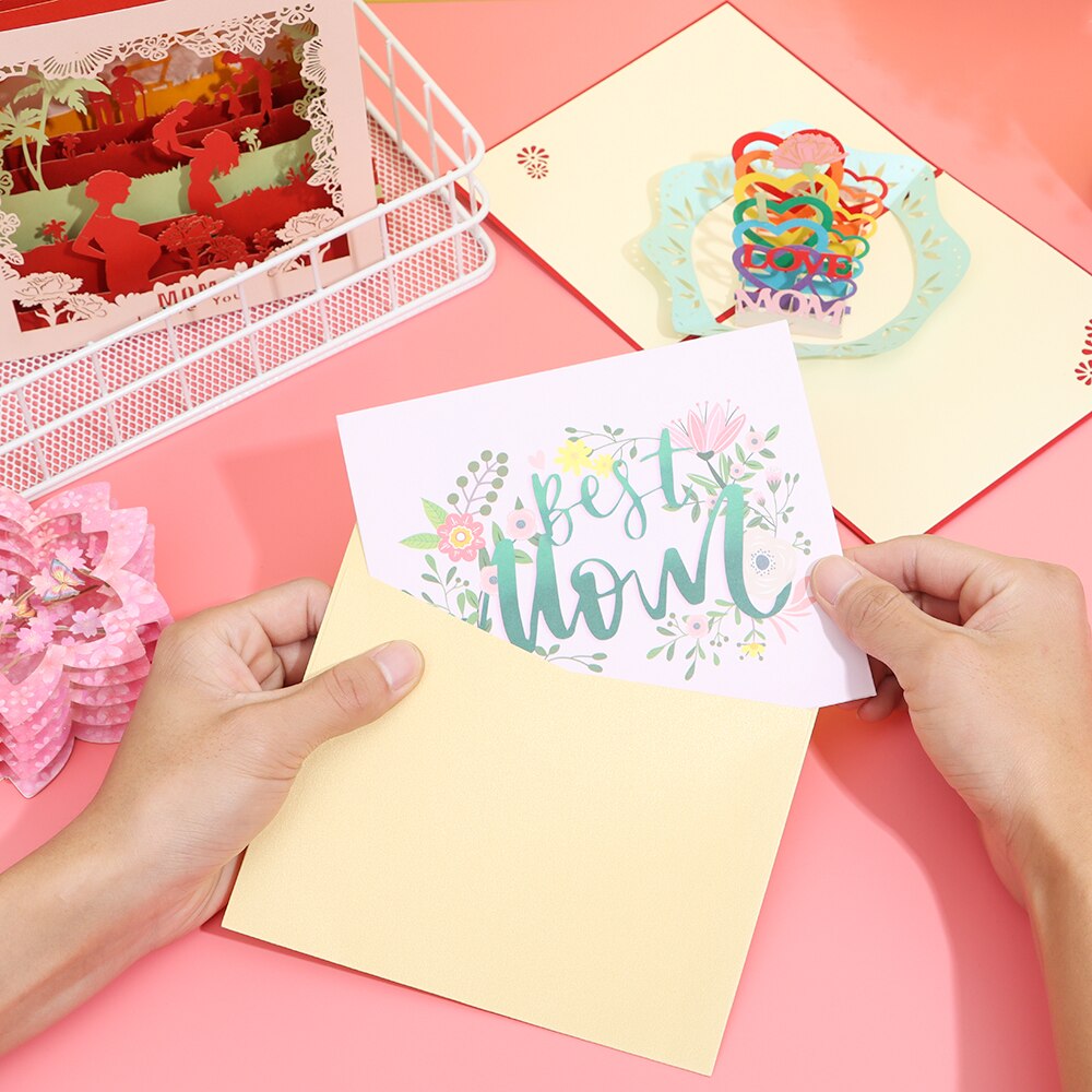 Bloem 3D Groeten Card Moeders Dag Pop Up Kaarten V... – Vicedeal