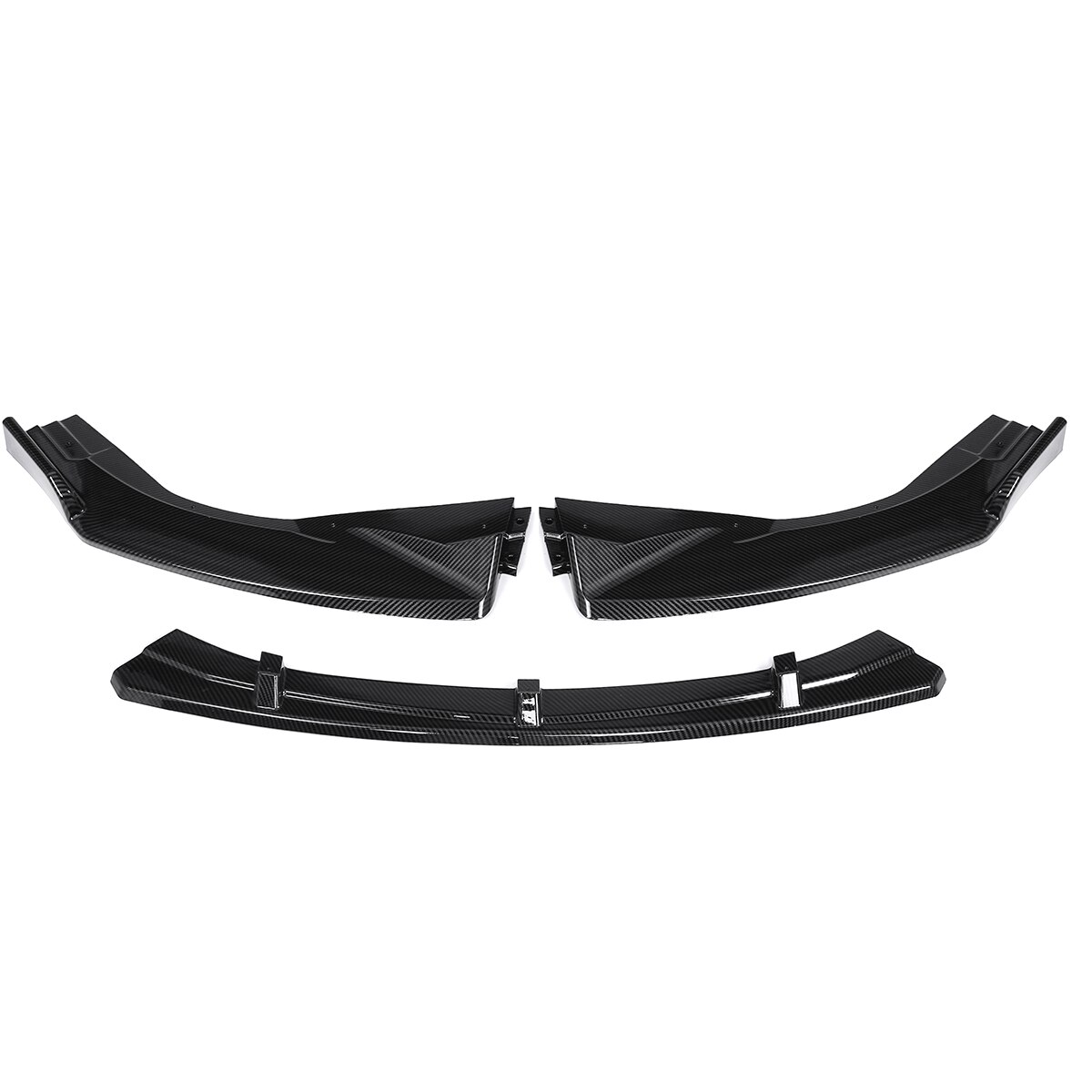 Black/Carbon Fiber Look Car Front Bumper Splitter ... – Grandado