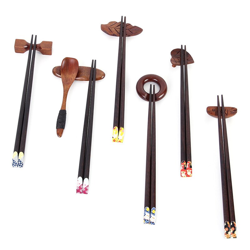 1PC Japanese Style Wood Chopstick Holder Spoon For... – Grandado