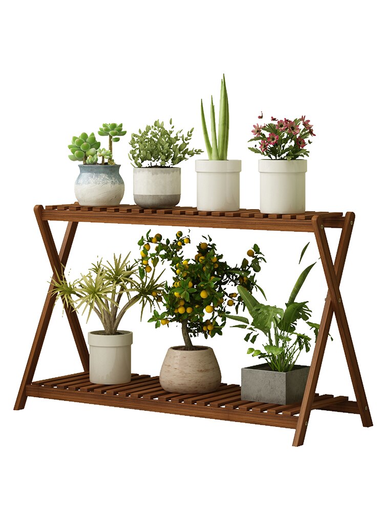 Flower shelf multi-storey indoor special wood floo... – Grandado