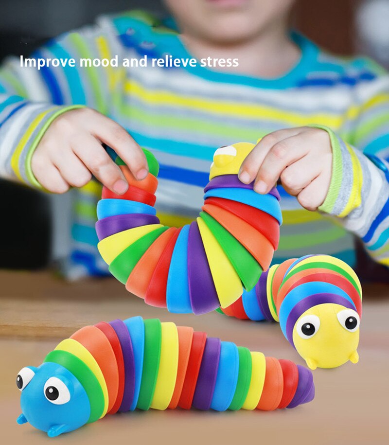 2022 Rainbow Slug Snail Caterpillar Toy Snail Spoo... – Grandado