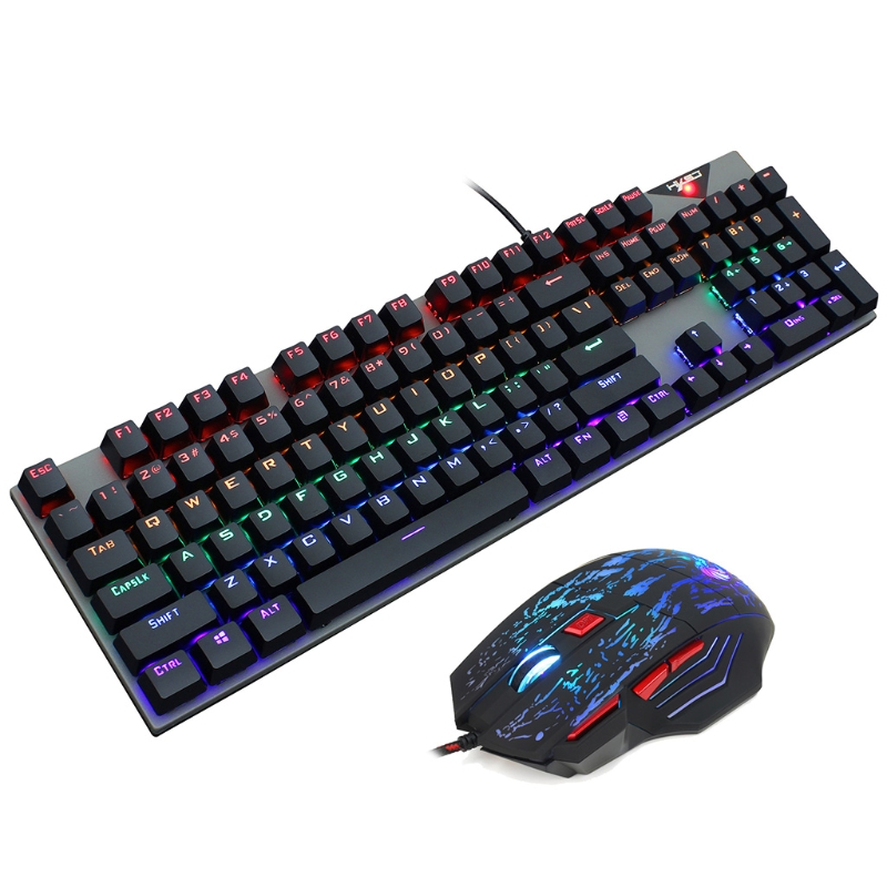 066A 104 keys Wired Gaming Keyboard and Mouse Comb... – Grandado