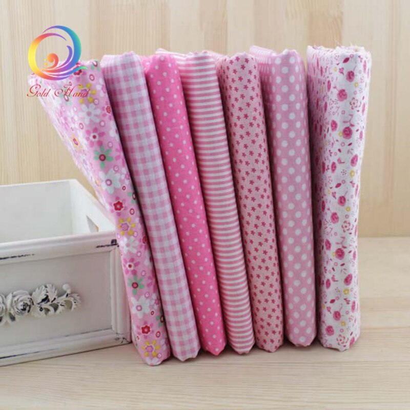 7pcs Pink Thin Cotton Fabric Patchwork For Patchwo... – Vicedeal