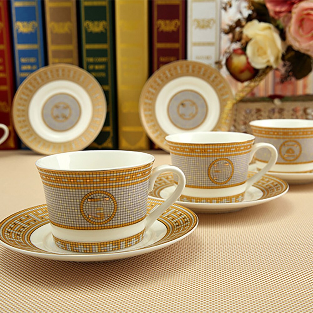 Classic European Bone China Coffee Cups and Saucer... – Grandado