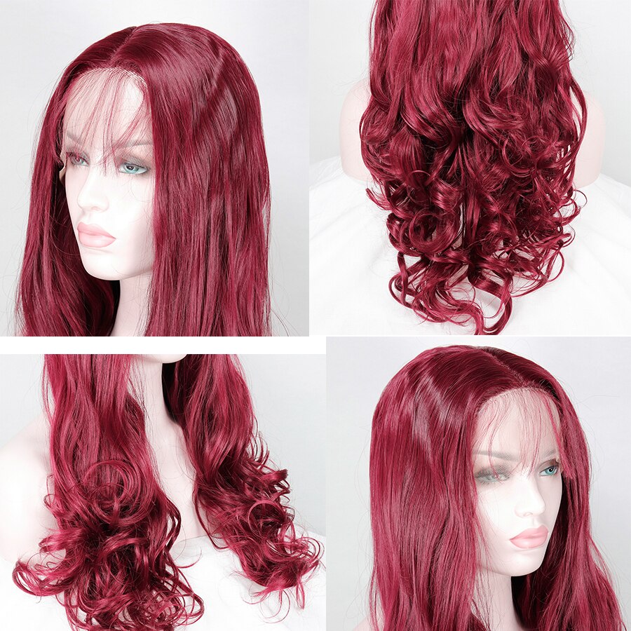 Looking Light Red Wigs For Women Middle Part Lace ... – Vicedeal