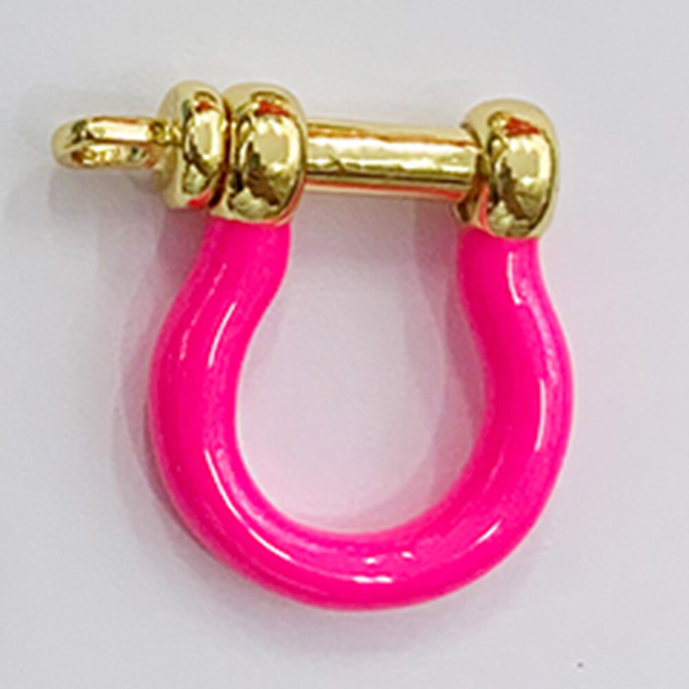 Enamelled U Shape Screw Clasp, Carabiner Lock, Col... – Vicedeal