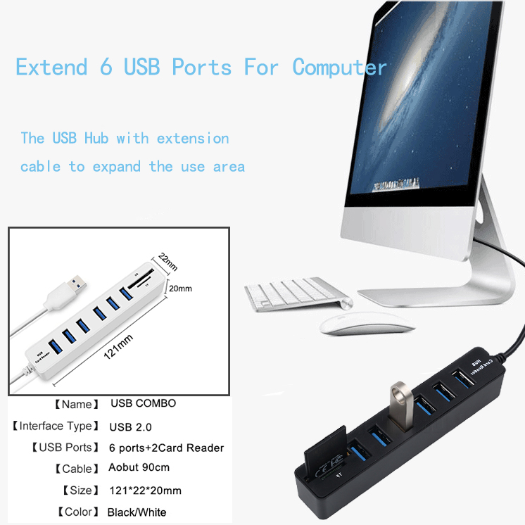 Kebidu 6 Poorten USB Hub Combo 3 Poorten Multi USB... – Vicedeal Kebidu 6 Poorten USB Hub Combo 3 Poorten Multi USB... – Vicedeal