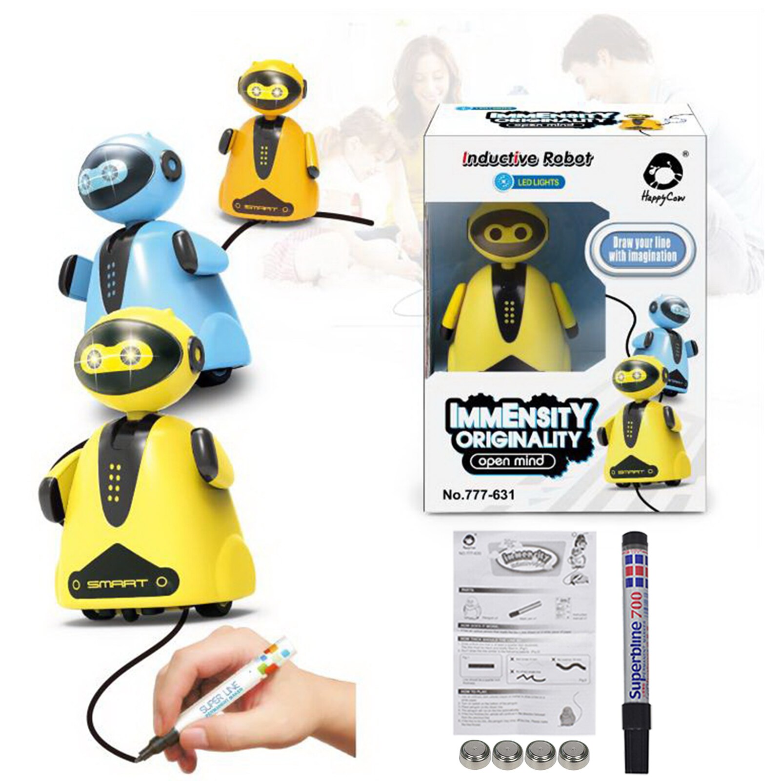 Robot inteligente inductivo con luces para niños, ... – Grandado