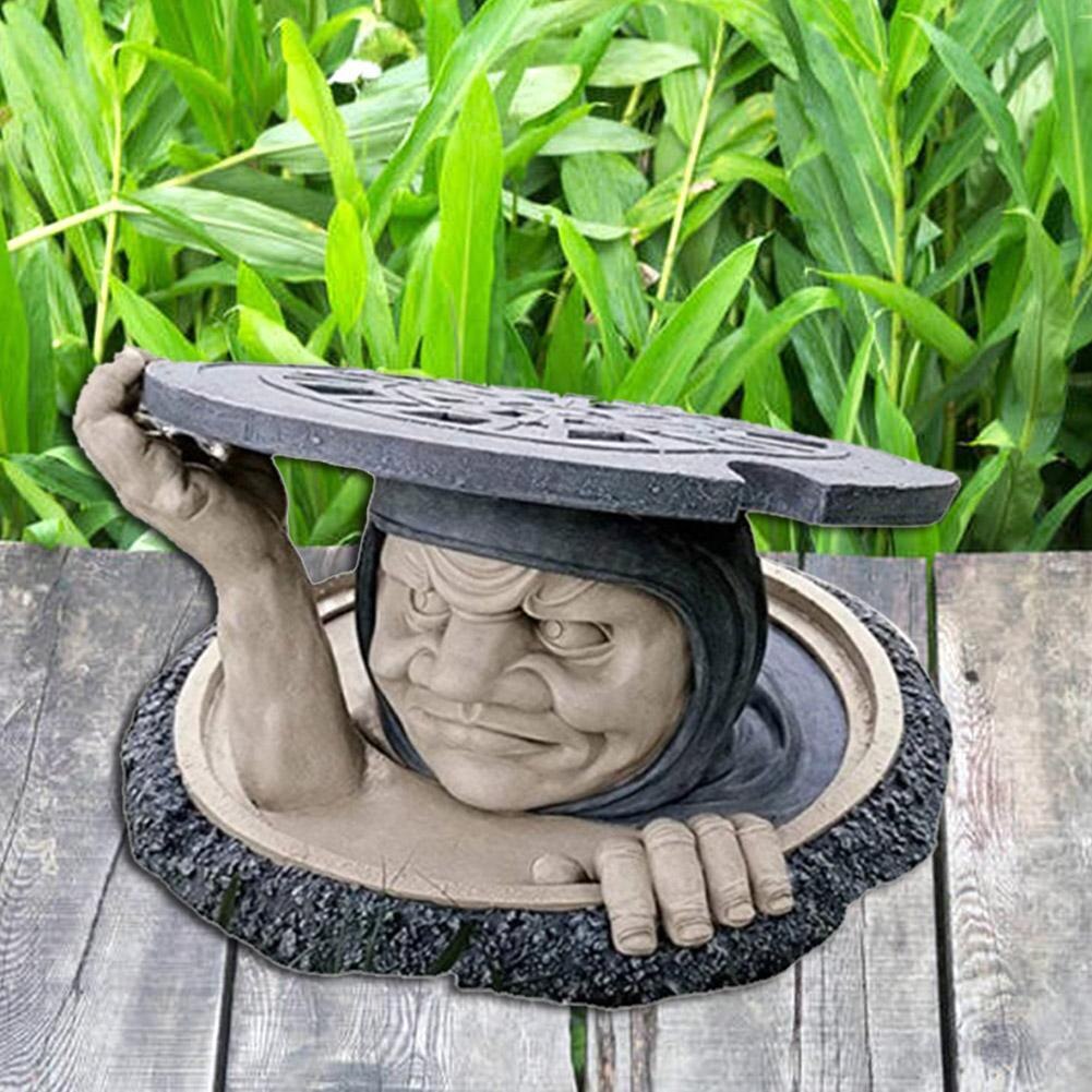 Garden Statue Resin Sculpture Ornament Outdoor Sto... – Grandado