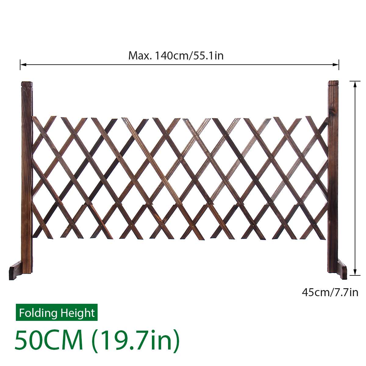 Garden Fence Gecoration Wood Expanding Fence Gate ... – Grandado