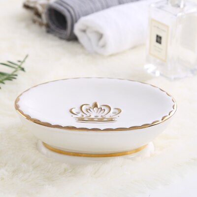 white oval soap dish, ceramic soap case – Grandado