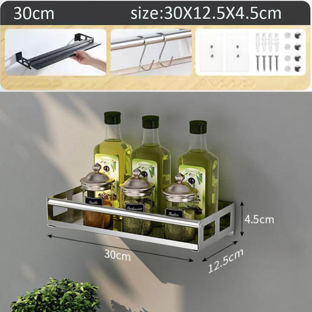 Kitchen Organizer Wall Mount Bracket Wall Storage ... – Grandado