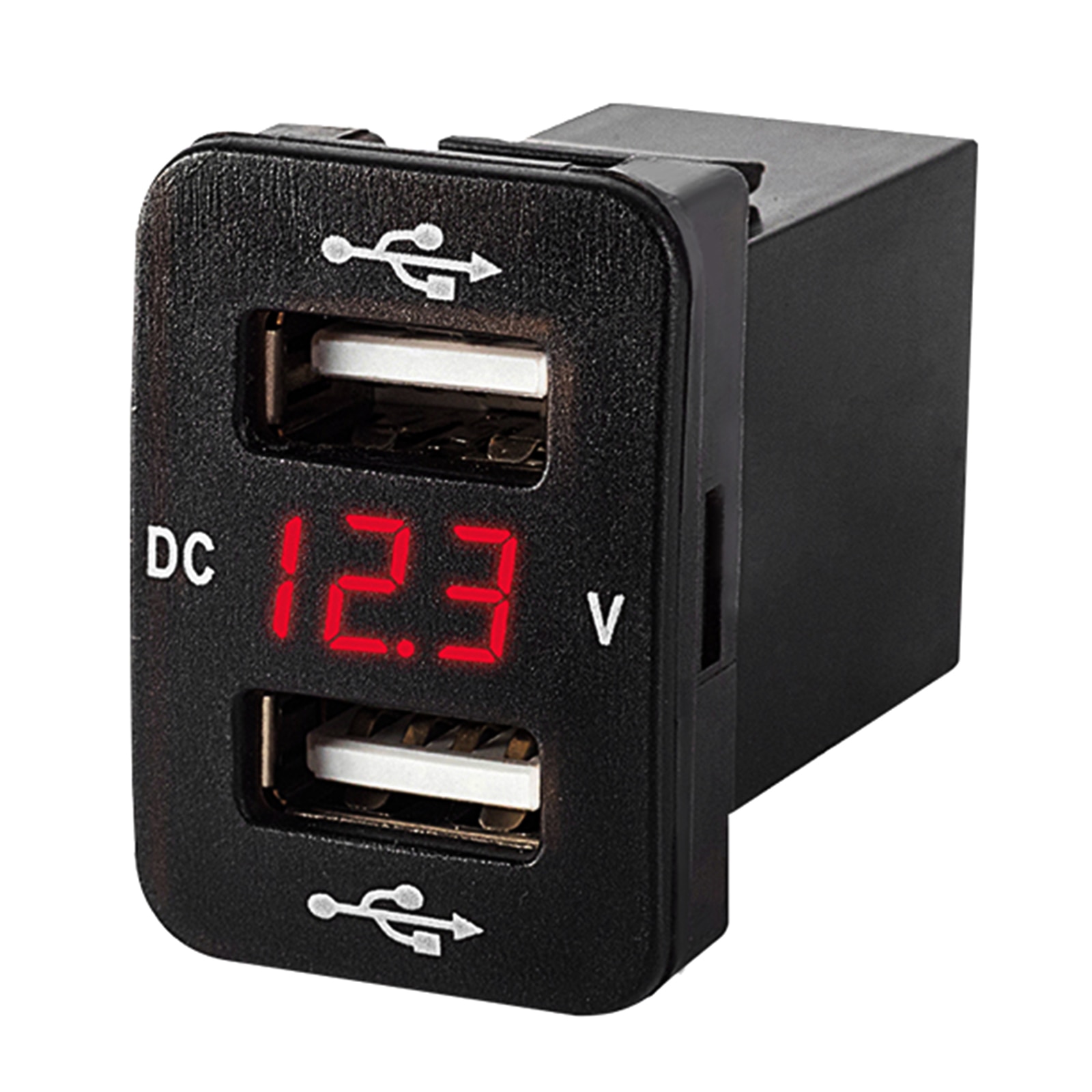 Dual USB Car Charger Socket, Voltmeter USB Power O... – Vicedeal