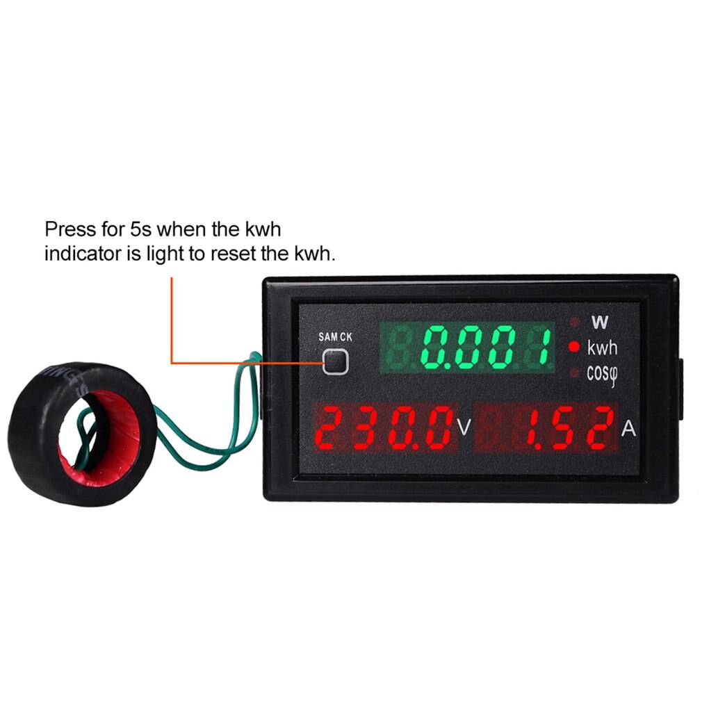 SPM001 Voltmeter And Ammeter AC Electrical Display... – Grandado