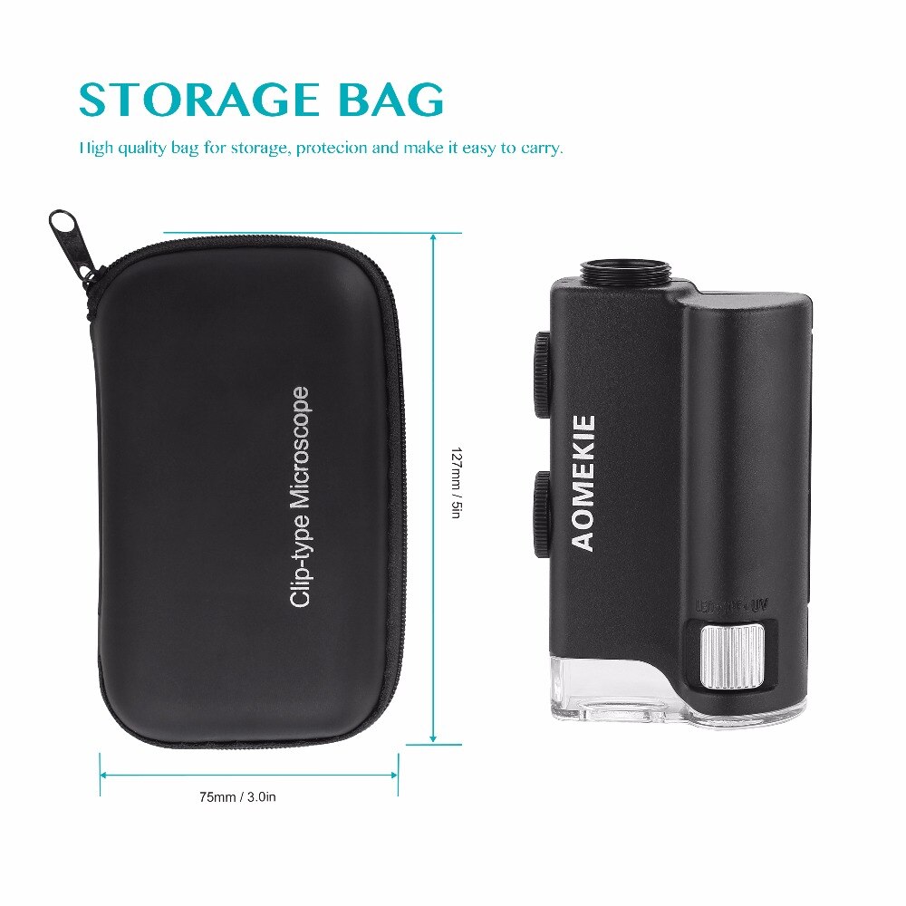 AOMEKIE 60X-100X Microscope Zoom Magnifier for Mob... – Grandado