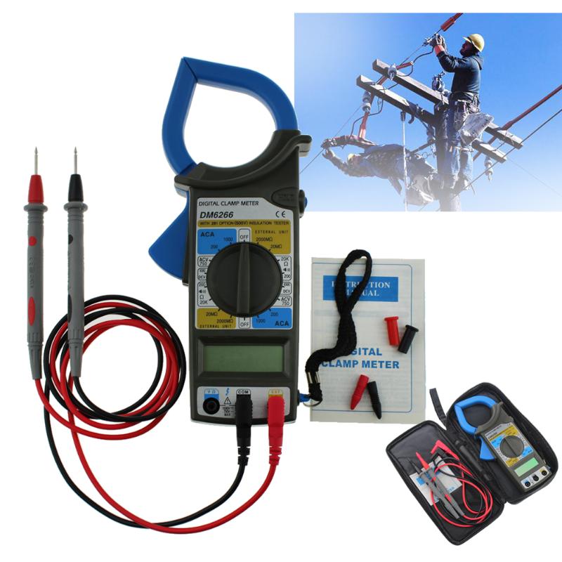DM6266 LCD Digital Clamp Meter AC DC Current Volta... – Vicedeal