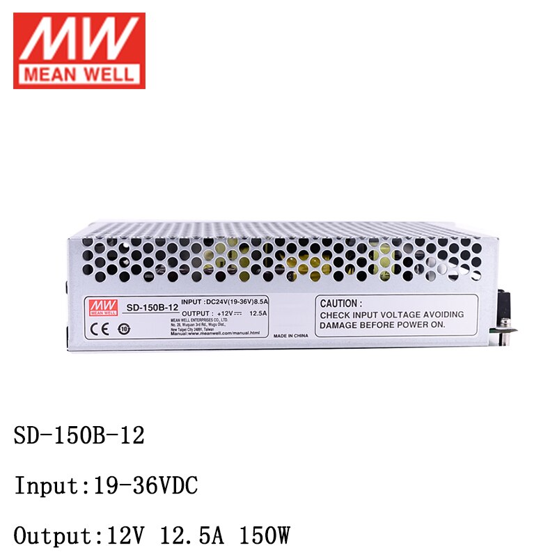 MEAN WELL SD-150B-12 19~36V DC to 12V DC 150W DC-D... – Vicedeal