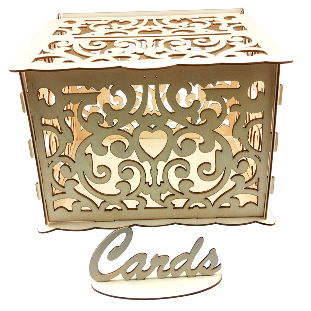 Wooden Wedding Card Boxes With Lock Mr&Mrs Cou... – Grandado