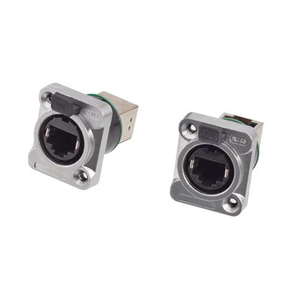 RJ45 Shield Network Connector IP67 Female Panel Mo... – Grandado