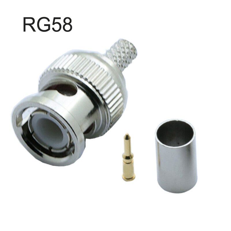 10pcs/lot BNC Male Crimp Type Connector for CCTV S... – Grandado