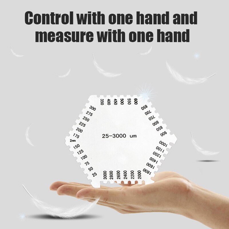 Stainless Steel Hexagonal Wet Film Comb Paint Thic... – Grandado