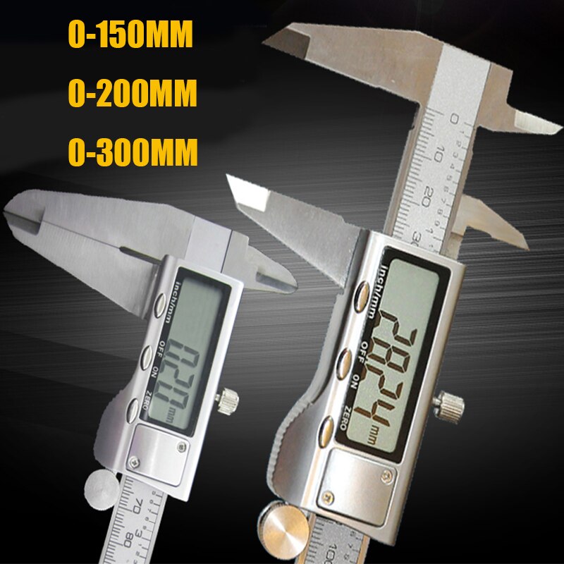 0-150/200/300 Digital Caliper Stainless Steel Vern... – Grandado