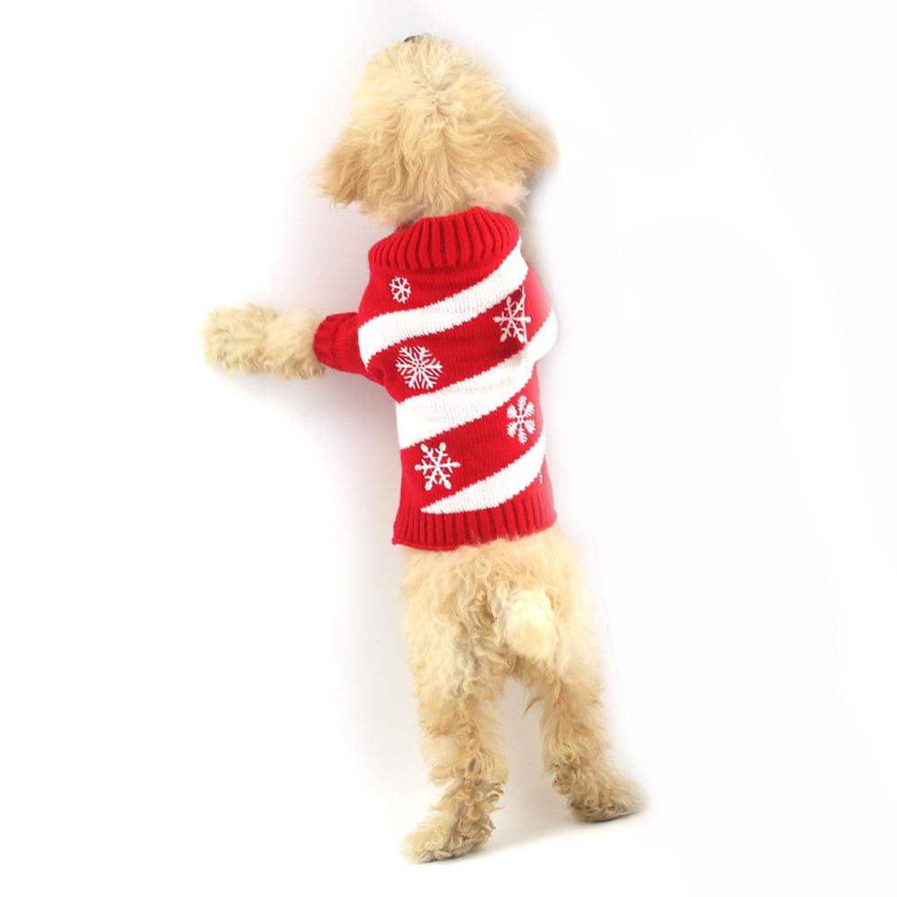 Snowflake Pattern Winter Dog Sweater Puppy Cat Pet... – Vicedeal