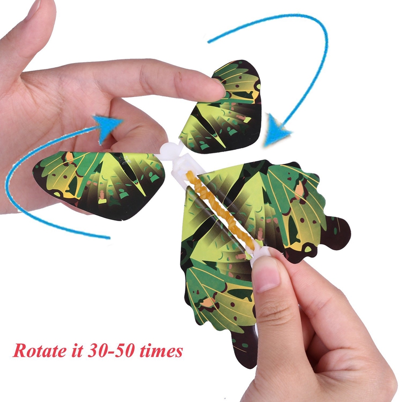 Metal Bracket Butterfly Rubber Band Power Wind Up ... – Grandado