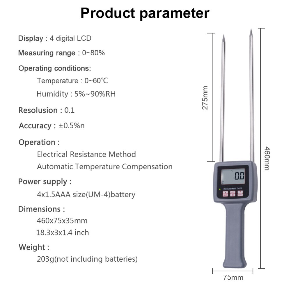 Digital Display TK100 Moisture Analyzer Moisture M... – Grandado