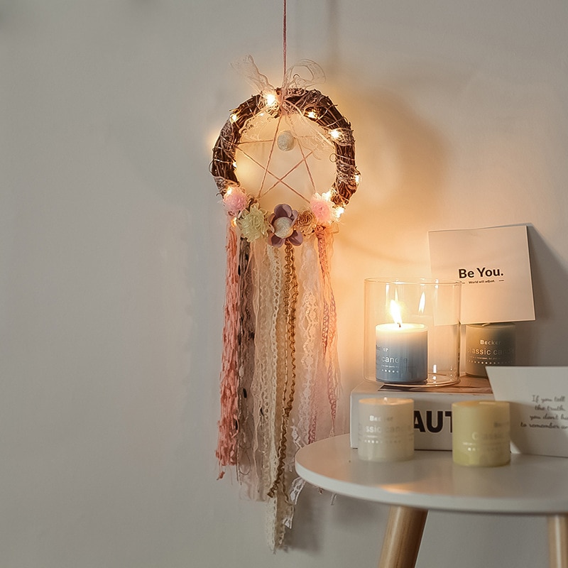 LED dream catcher lights for baby girl hanging hom... – Grandado