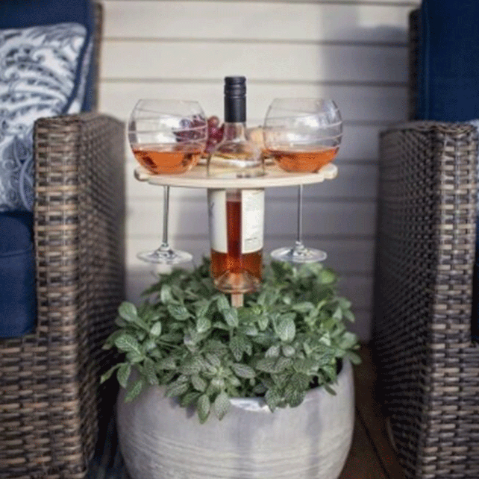 VOGVIGO Outdoor Wine Tablewith Foldable Round Desk... – Grandado