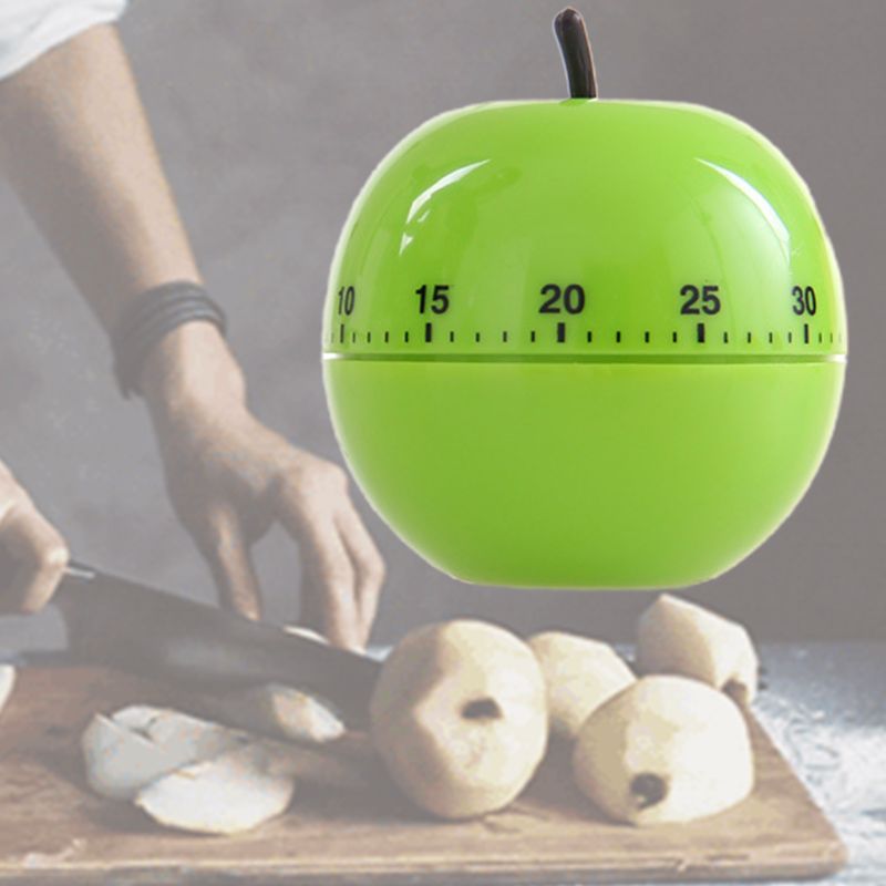 Green Cute Fruit Shape Mechanical Kitchen Timer Lo... – Grandado
