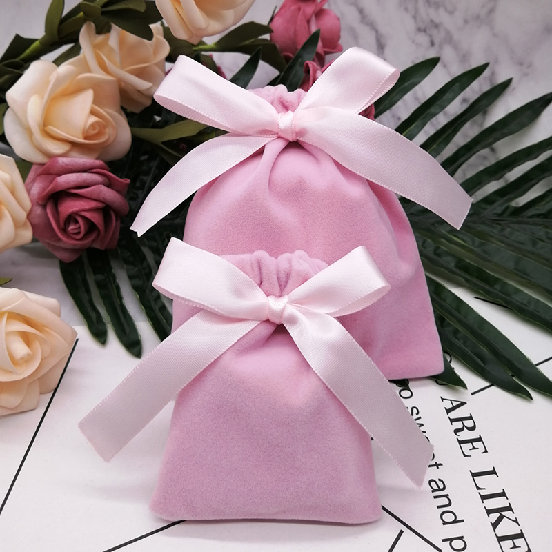 Baby Pink Velvet Bag Jewelry Packaging Drawstring ... – Vicedeal