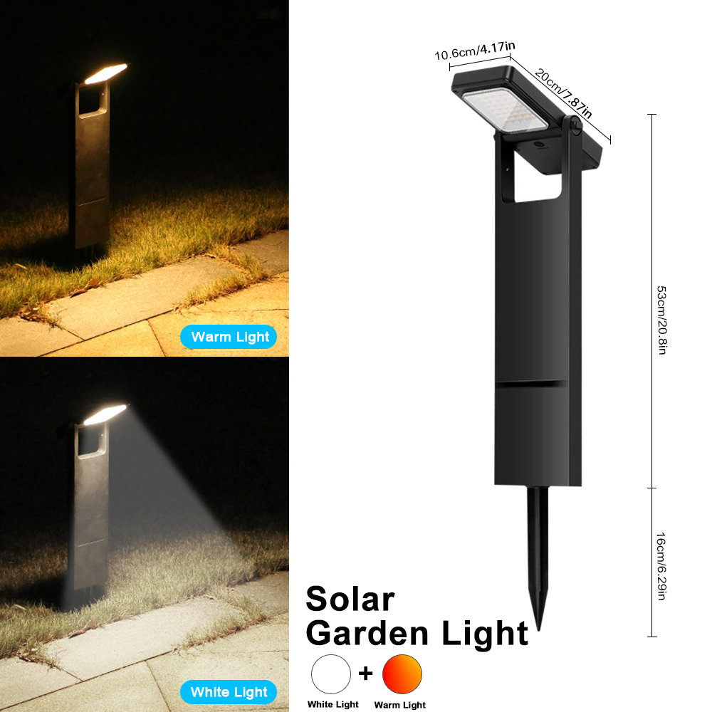 Solar Pathway Lights Outdoor Adjustable Head Solar... – Grandado