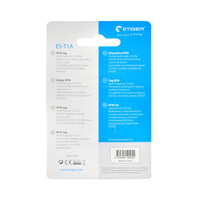 eTtiger RFID tag ES-T1A wireless alarm access disa... – Vicedeal