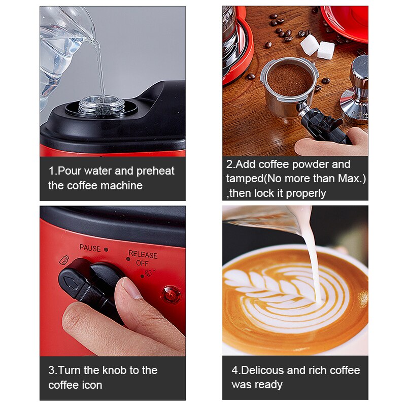 Electric High Pressure Steam Espresso Maker Semi-a... – Vicedeal