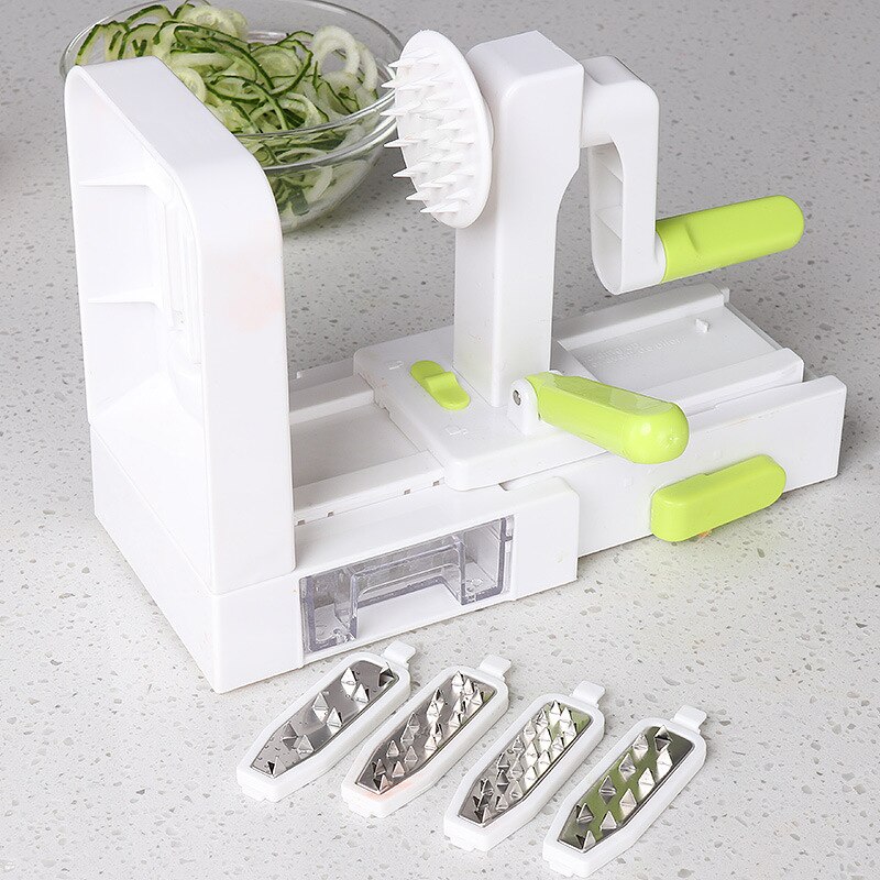 Spiralizer Vegetable Slicer With 4 Rotating Blades... – Grandado