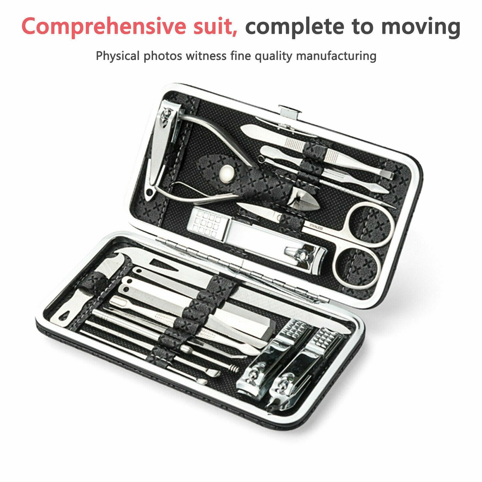 19Pcs Manicure Pedicure Grooming Kit Set For Finge... – Grandado