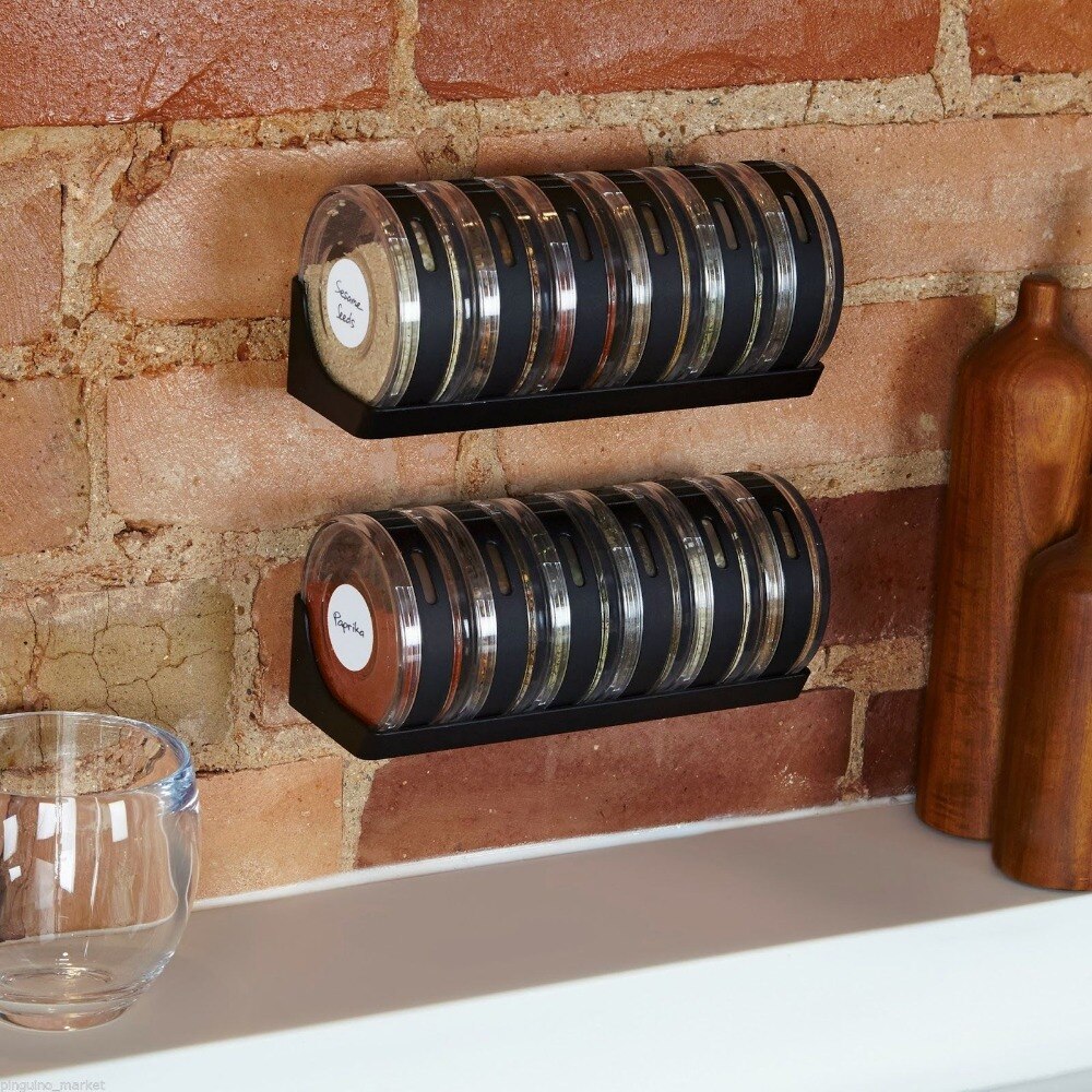 6Pcs/Set Cylindra Spice Rack Set of 6 Rotary seaso... – Grandado