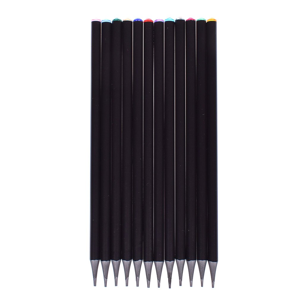 12Pcs Diamond Color Black Lead Pencil Stationery D... – Vicedeal