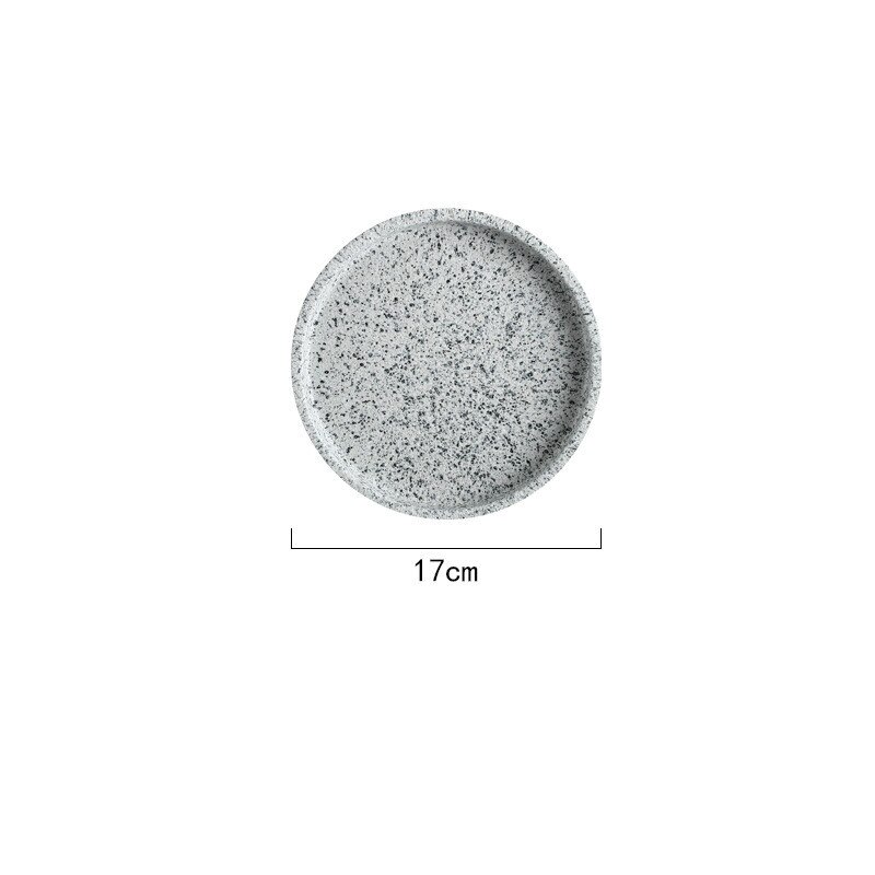 Ceramic Pastry Breakfast Plate Imitation Granite S... – Vicedeal